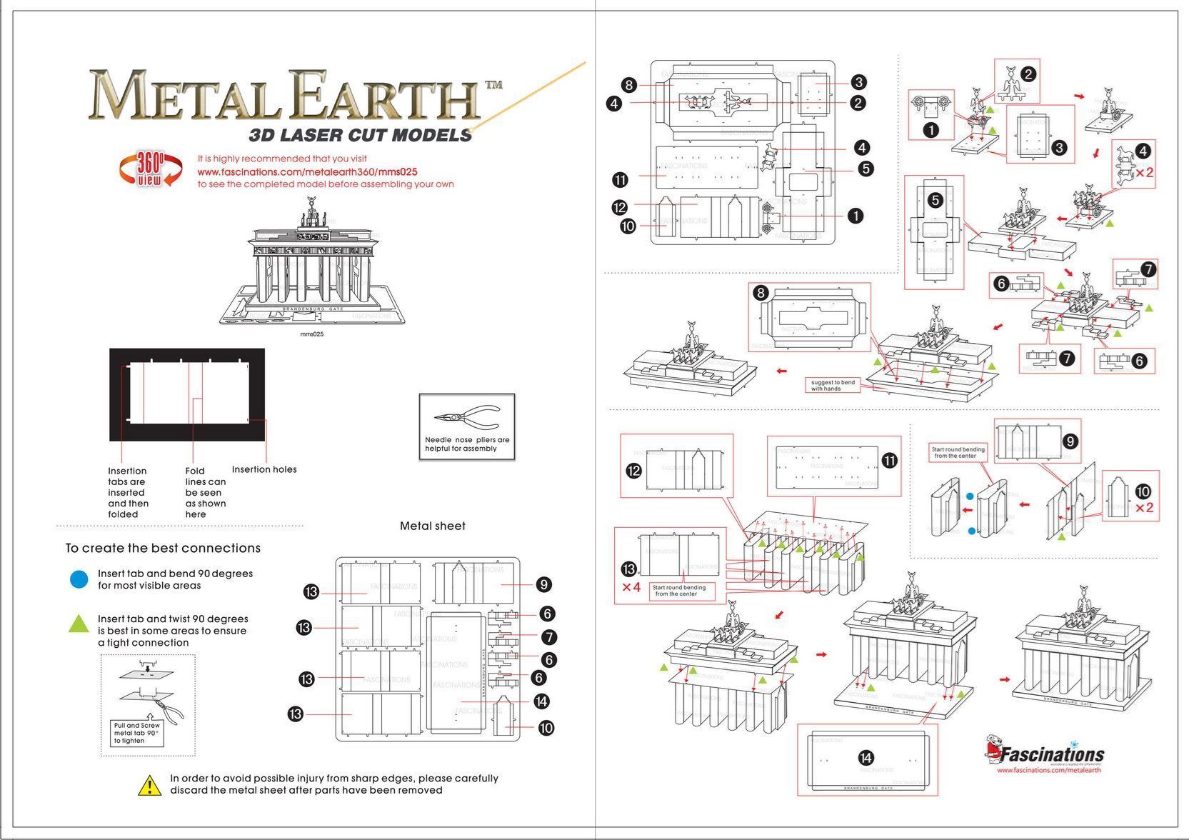 Metal Earth Architecture - Brandenburg Gate | 3D Metal Model Kits