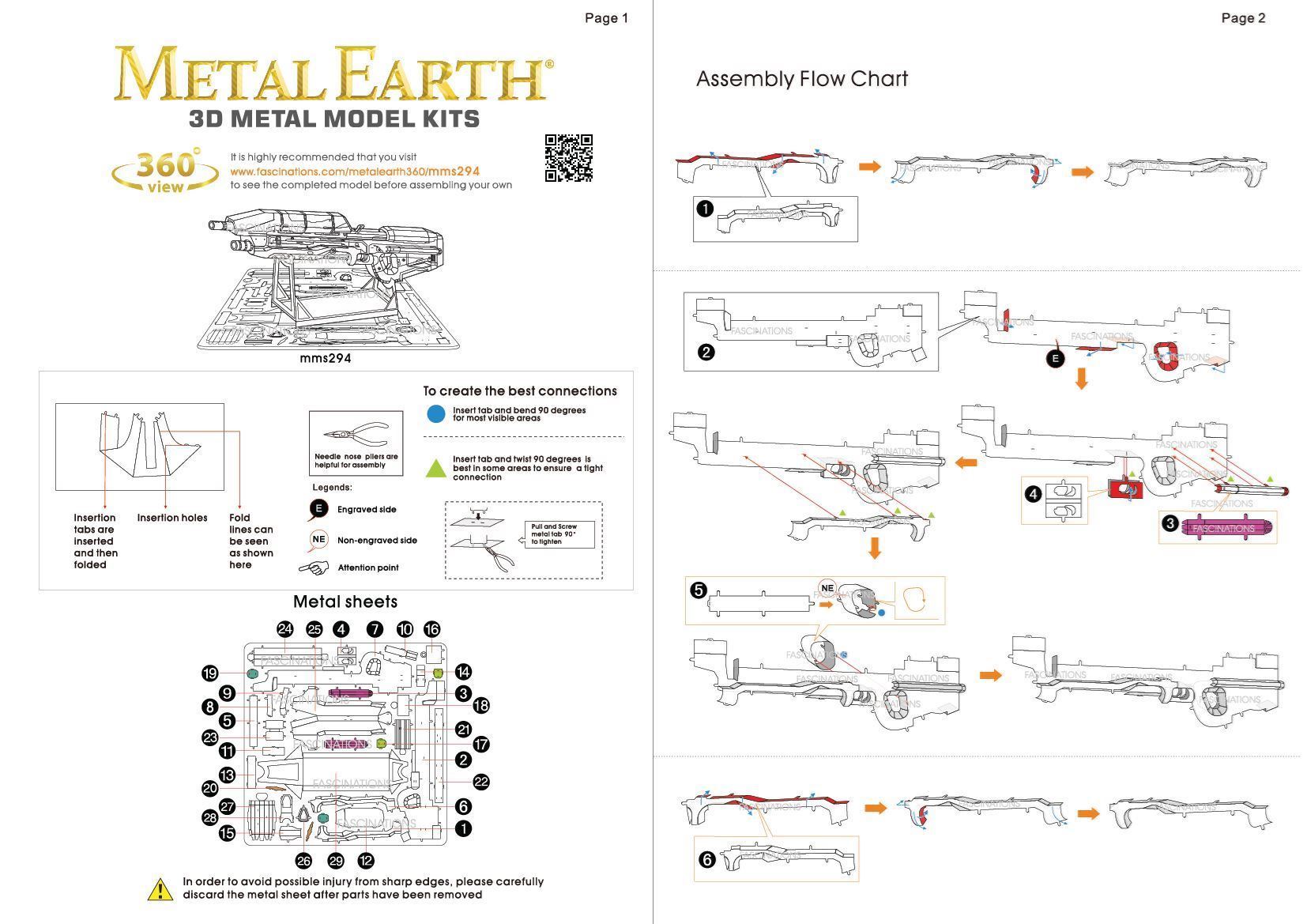 Metal Earth Halo - Assault Rifle | Metal Earth | DIY 3D Metal Model Kits