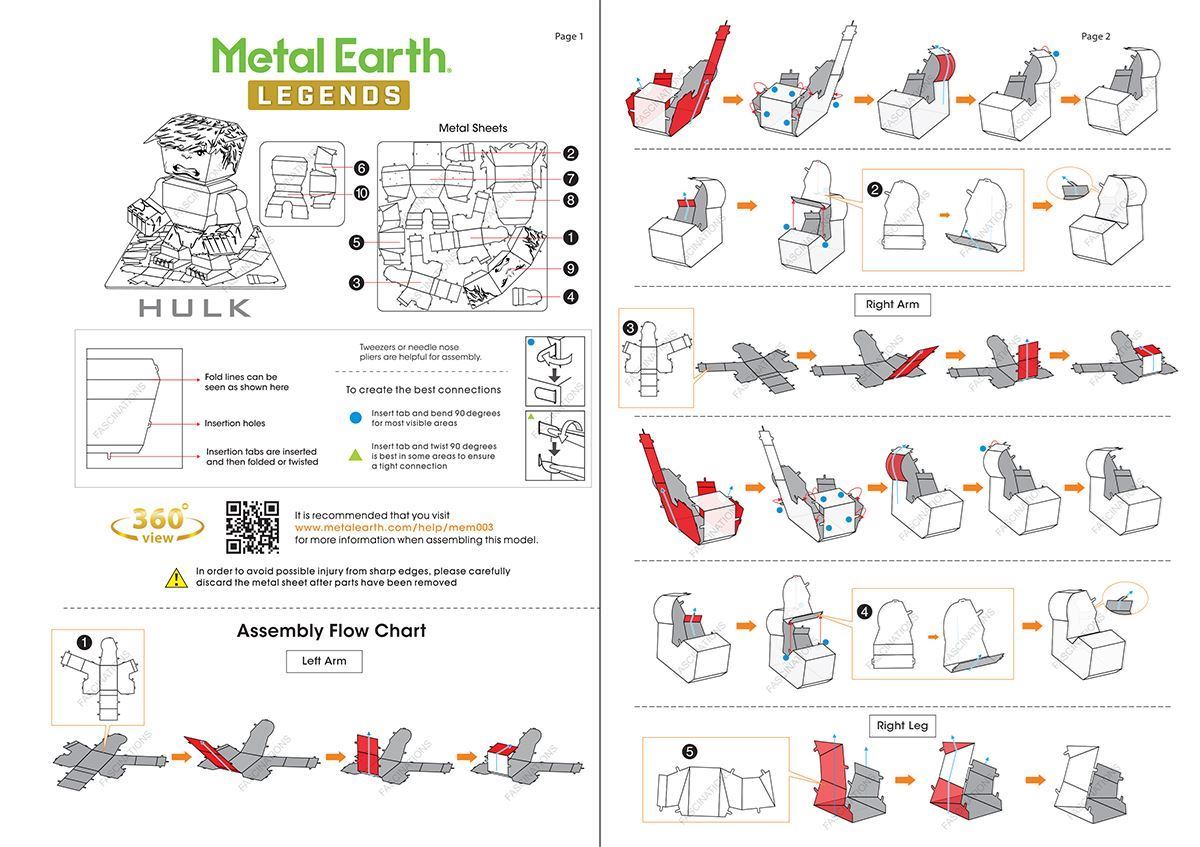 Metal Earth Legends - Hulk|3D Metal Model Kits