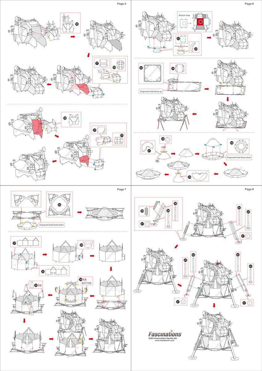 Fascinations Miniature Model Metal Earth Apollo Lunar Module 3D Laser ...