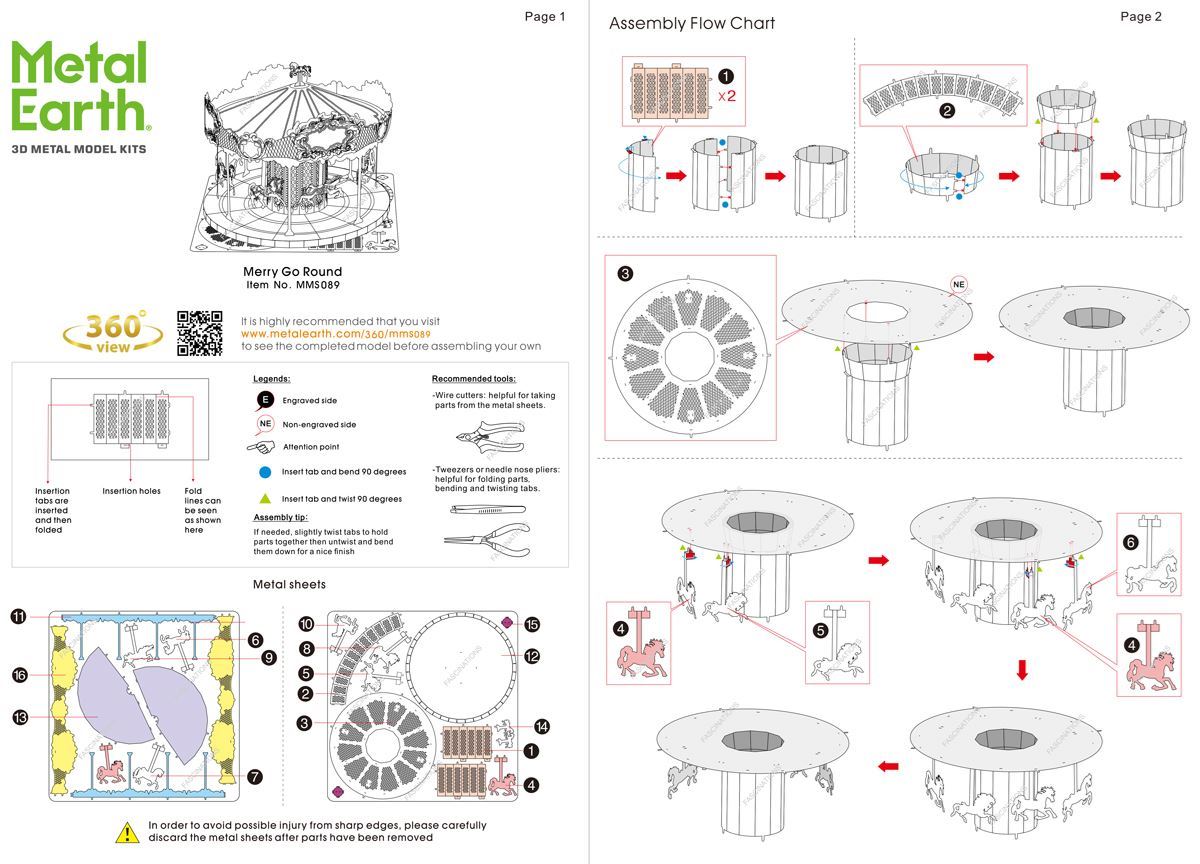 Metal Earth Merry go round | 3D Metal Model Kits
