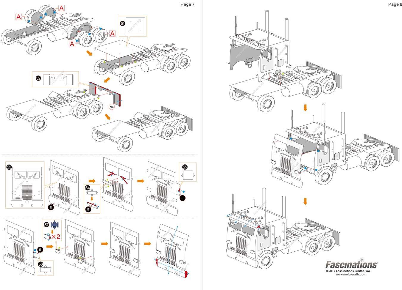 COE Truck-Freightliner Metal Earth | 3D Metal Model Kits