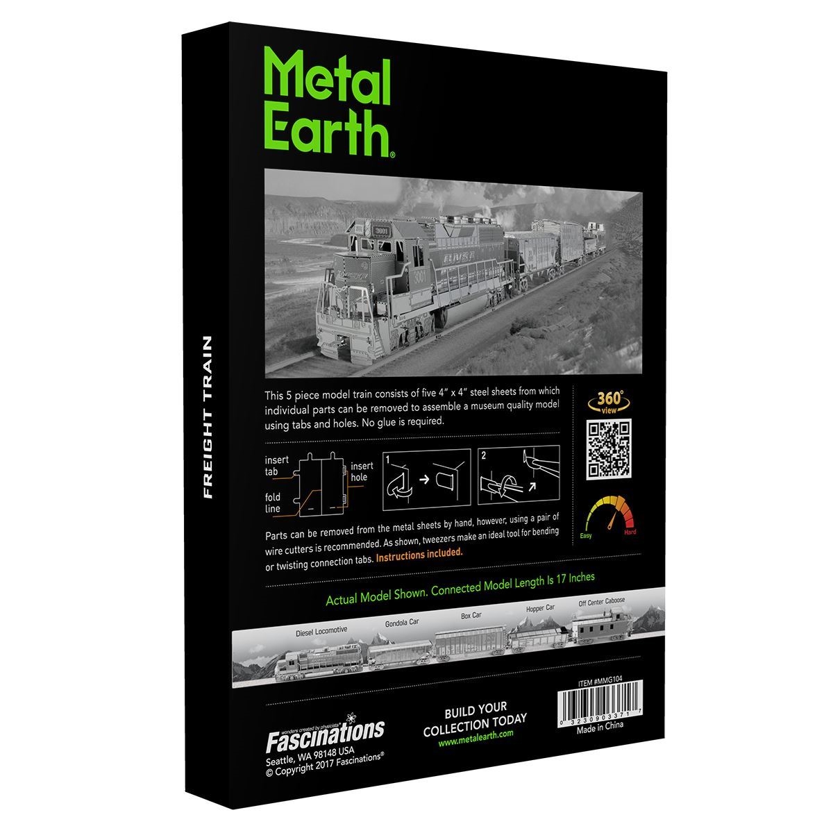 Metal Earth Freight Train Set | 3D Metal Model Kits