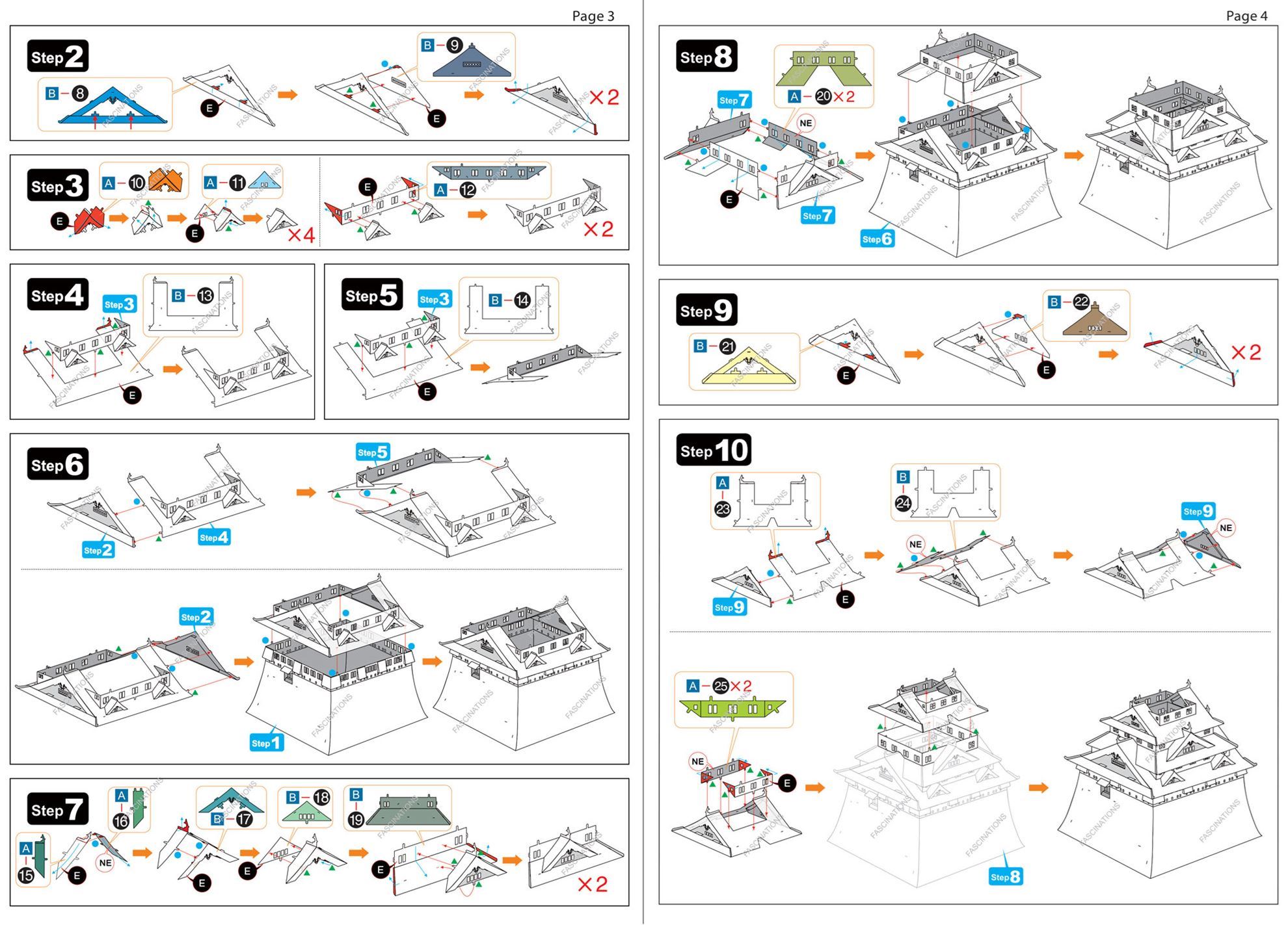 Metal Earth Premium Series - Osaka - Castle | 3D Metal Model Kits