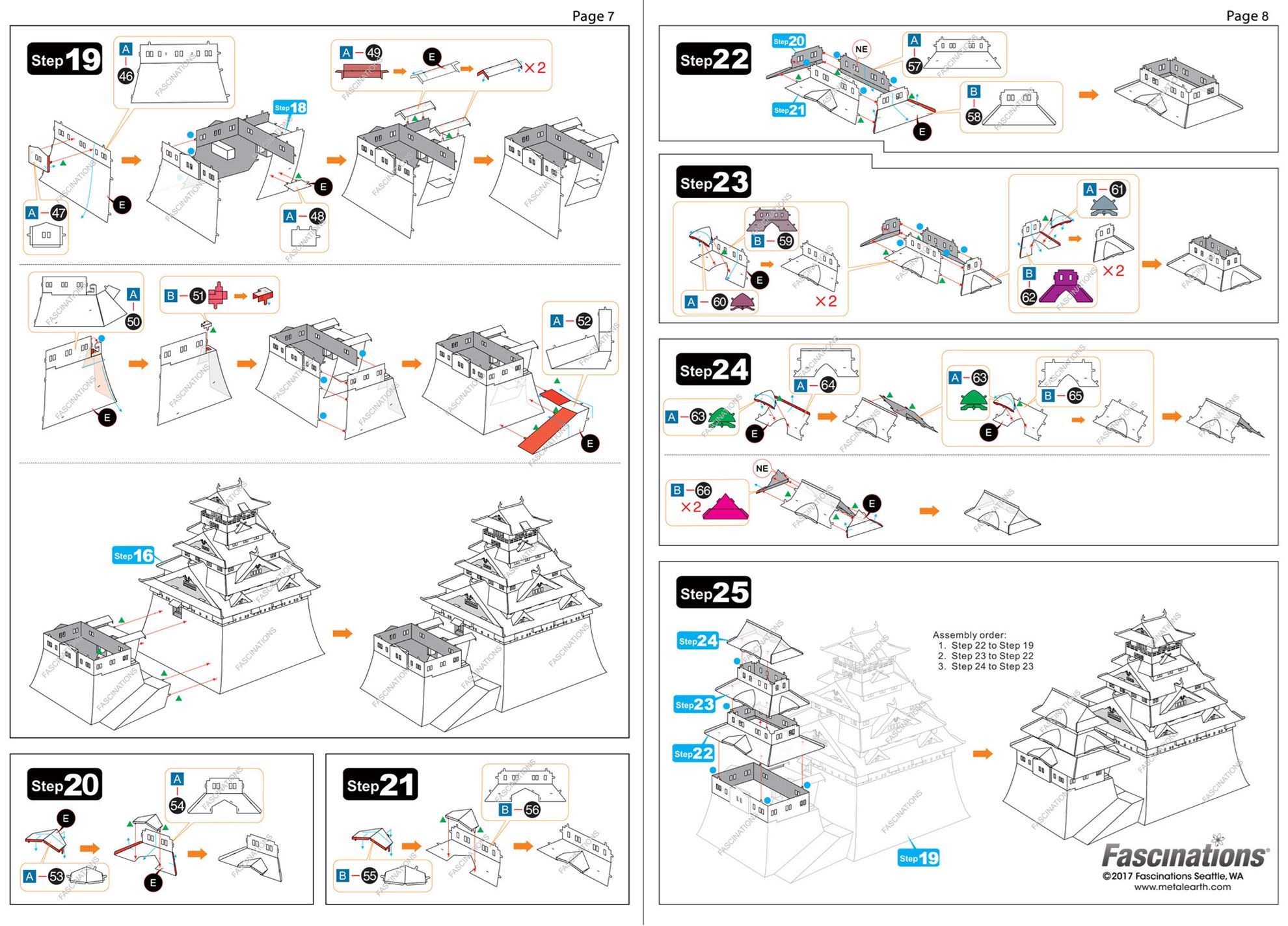 Metal Earth Premium Series - Osaka - Castle | 3D Metal Model Kits