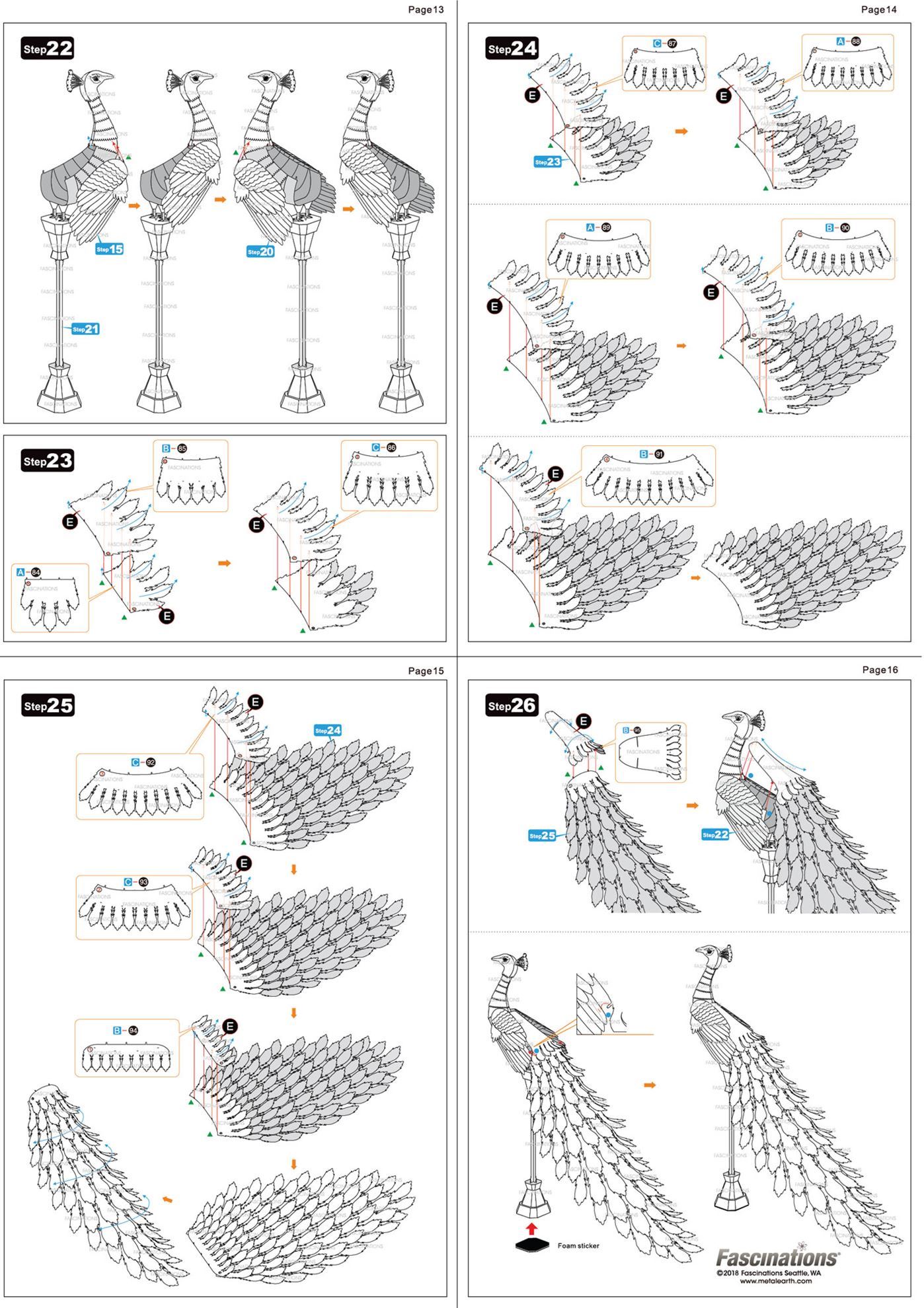 Peacock Metal Earth Premium Series | 3D Metal Model Kits