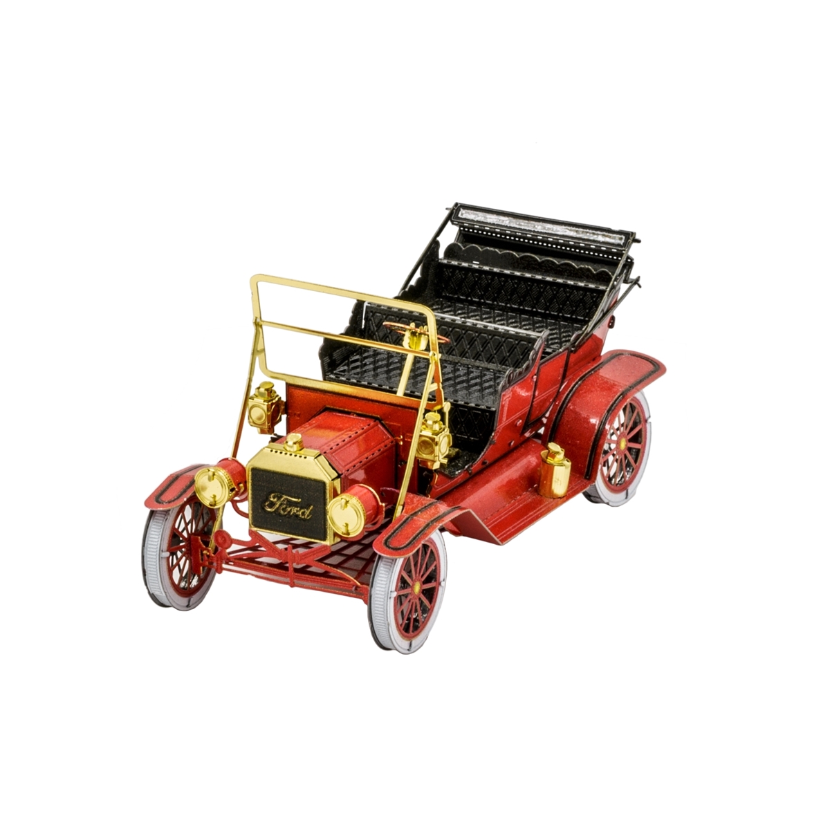 1908 Ford Model T Red Color Metal Earth | 3D Metal Model Kits