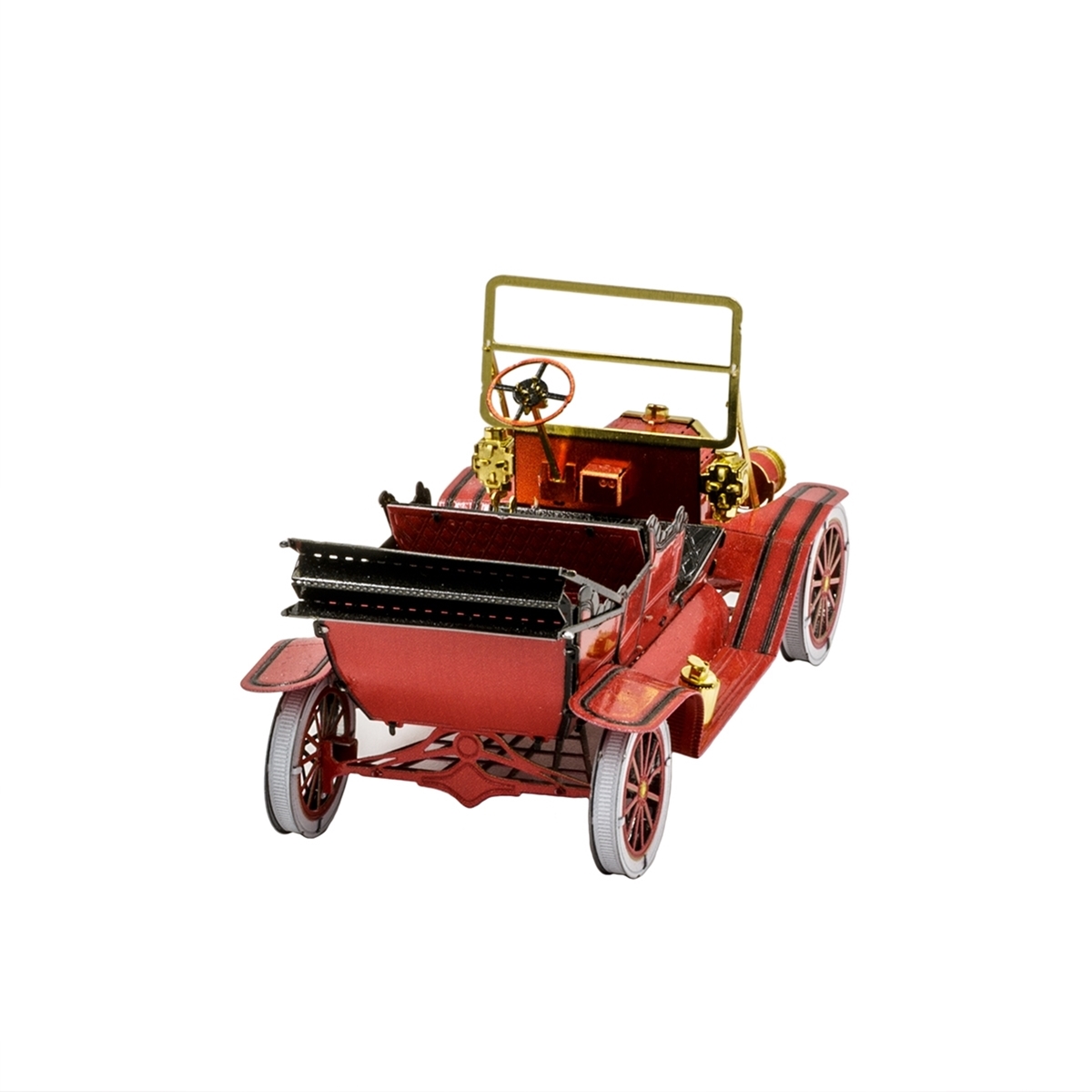 1908 Ford Model T Red Color Metal Earth | 3D Metal Model Kits