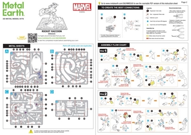 Rocket Raccoon Metal Earth | 3D Metal Model Kits
